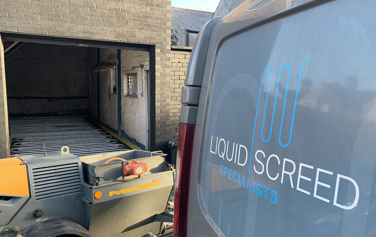 Cardiff Garage To Art Studio Conversion - Liquid Screed Specialists